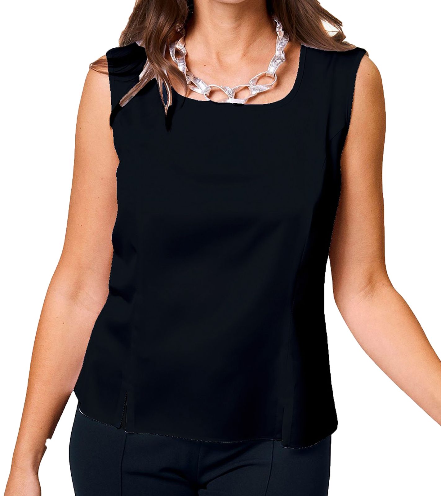 select by Hermann Lange shiny women's top large sizes 84978324 black