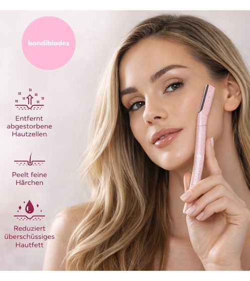 3-Pack Bondiblades Women's Derma Razor Dermaplaning Razor for Removing ...